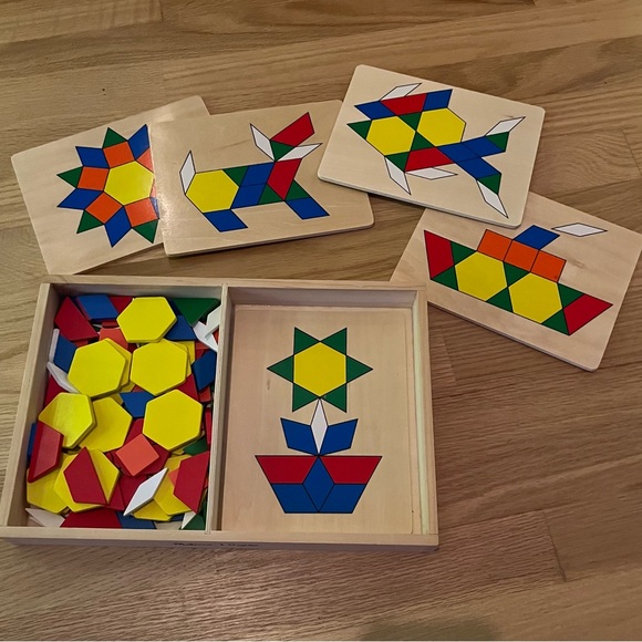 Melissa & Doug | Toys | Melissa Doug Pattern Blocks And Boards | Poshmark
